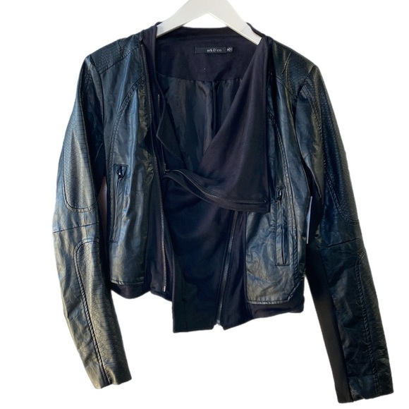 Ark & Co | Jackets & Coats | Ark Co Faux Leather Moto Jacket M Black ...